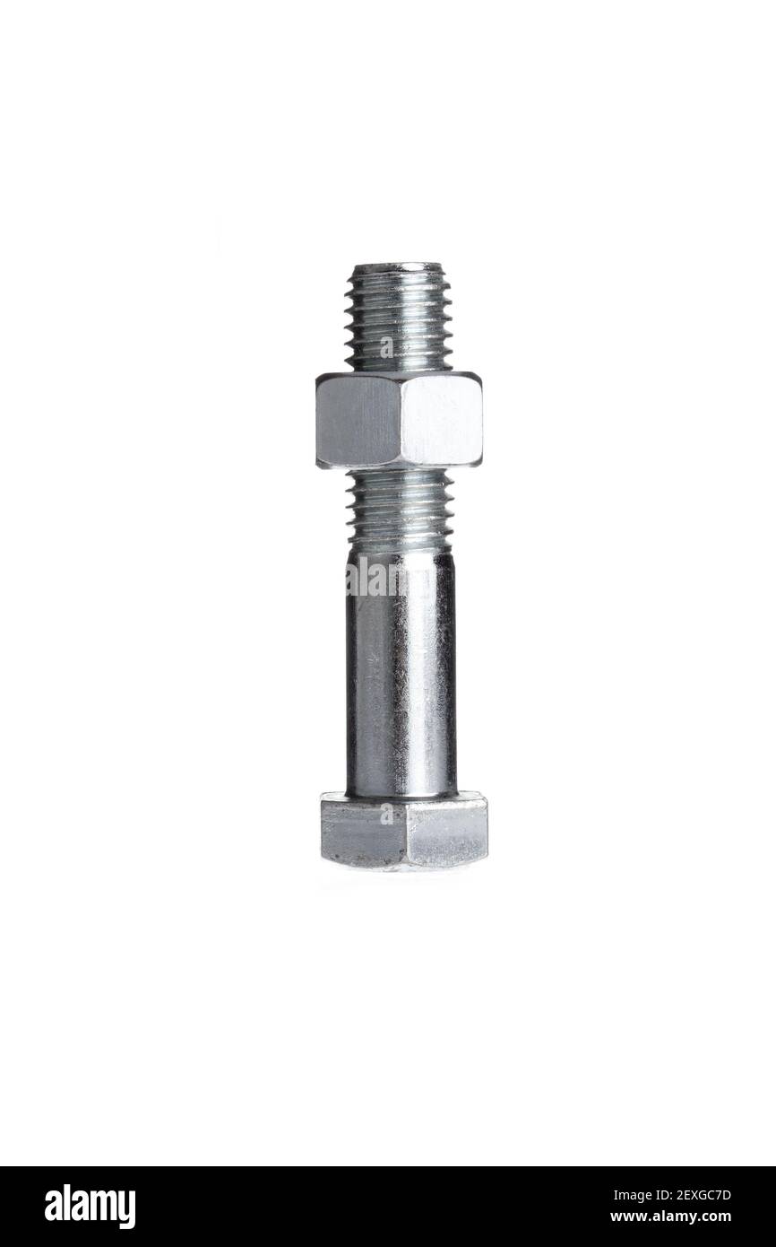 Bolt with nut Stock Photo - Alamy