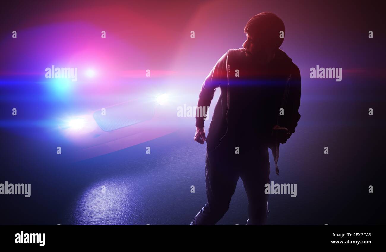 Man running away night hi-res stock photography and images - Alamy