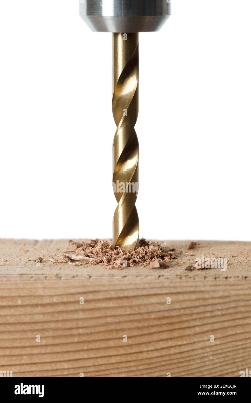 Drilling hole in plywood wood hi-res stock photography and images - Alamy