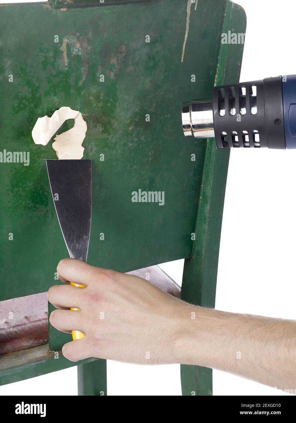 Human hand with chisel and blowtorch Stock Photo - Alamy