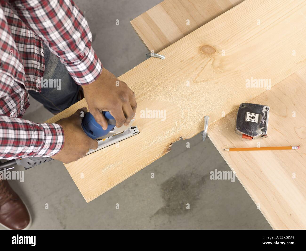 Carpentry tools carpenter holding hi-res stock photography and images ...