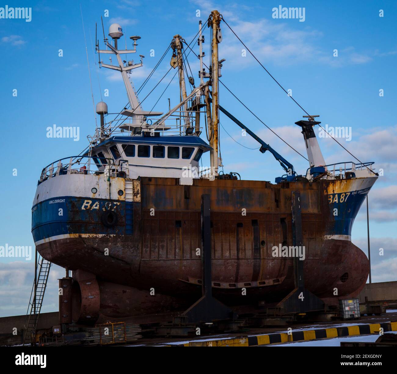Fishing nets boats macduff hi-res stock photography and images - Alamy