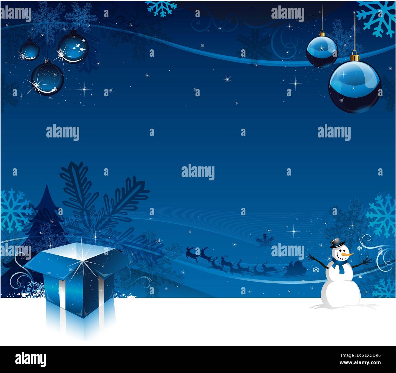 Blue Christmas background Stock Photo - Alamy