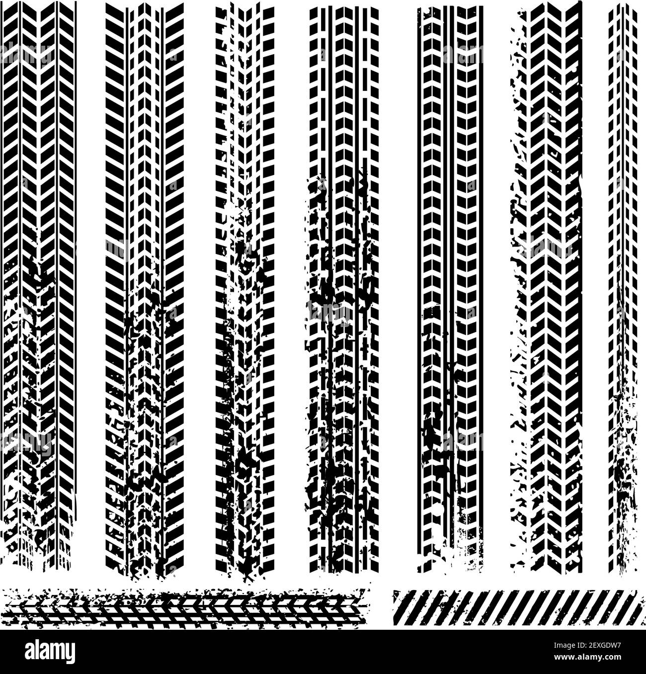 Dirty tire tracks Stock Photo - Alamy