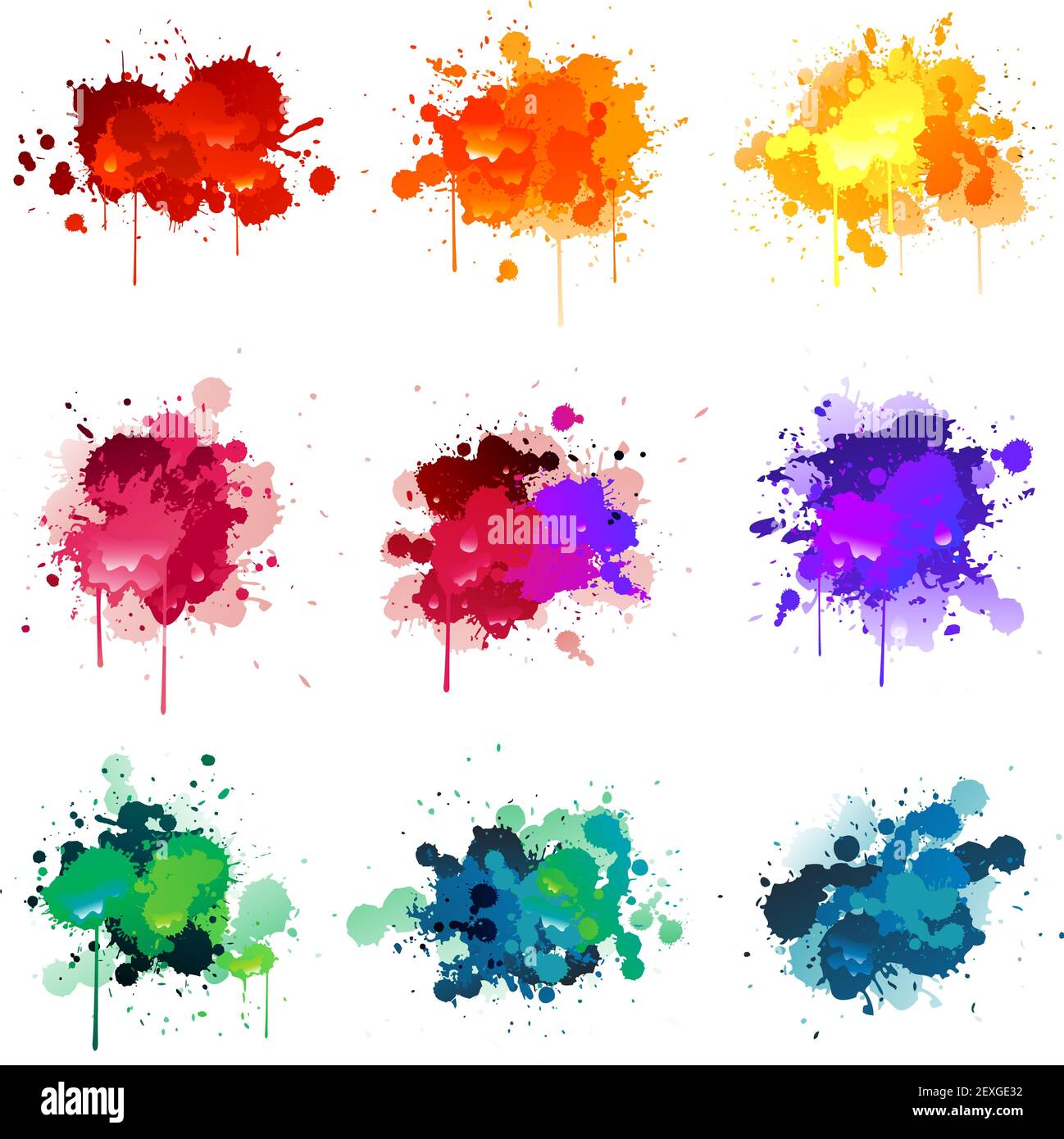 Paint splat illustrations Stock Photo - Alamy