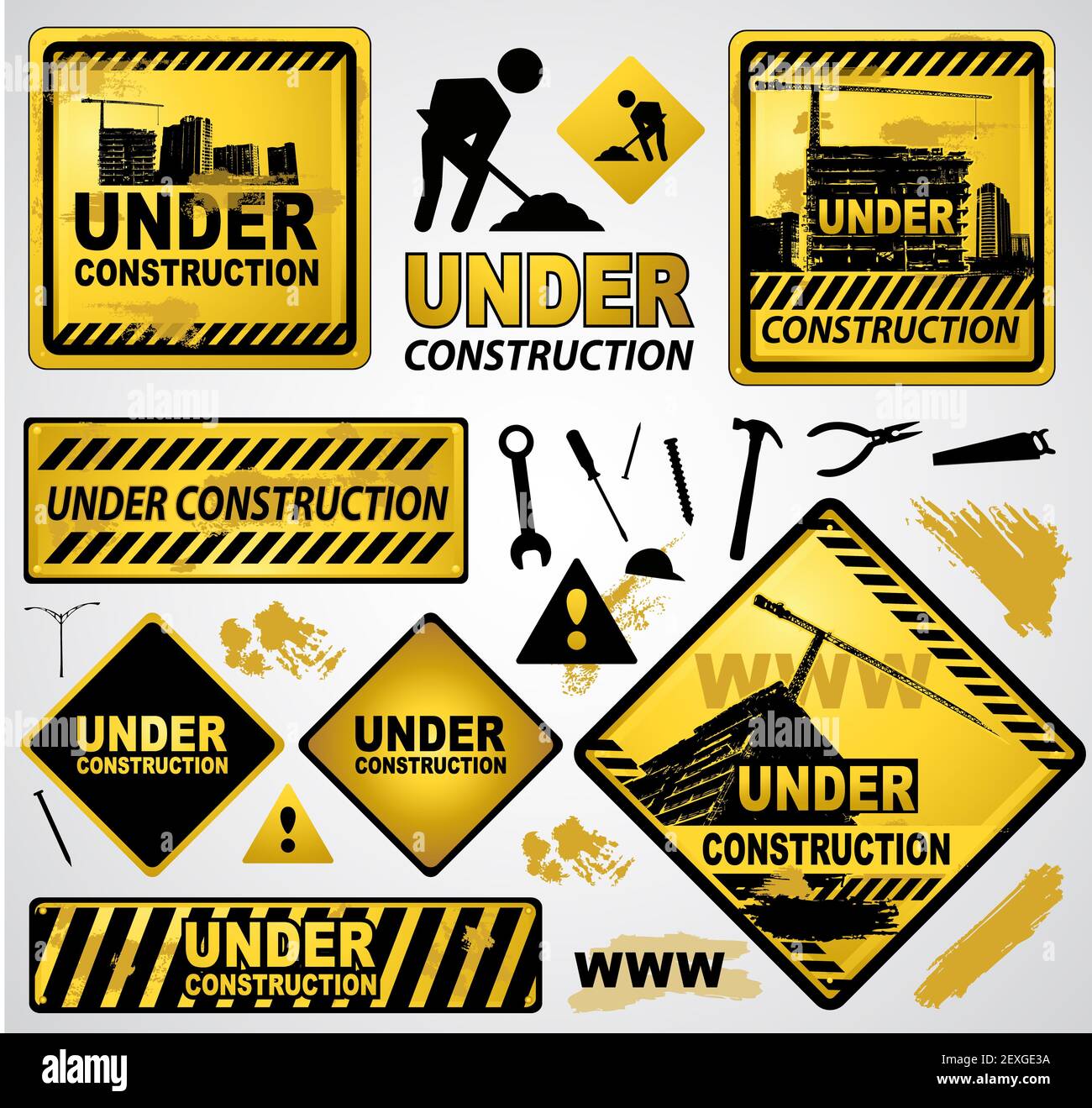 Construction signs hi-res stock photography and images - Alamy