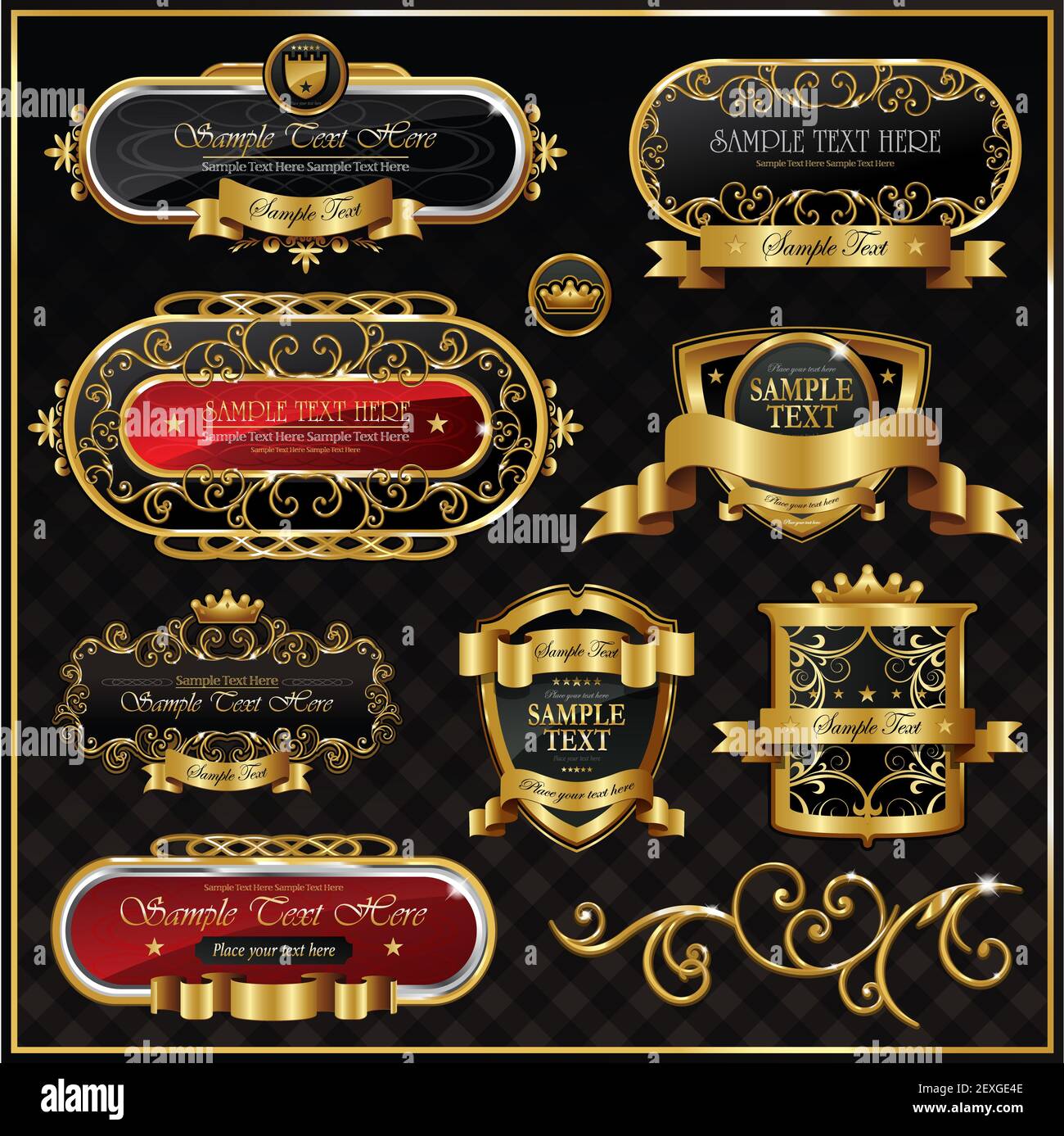 Decorative gold frame hi-res stock photography and images - Alamy