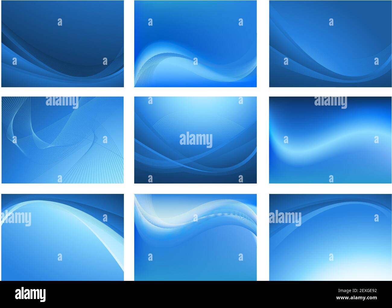 Blue abstract waving background Stock Photo - Alamy