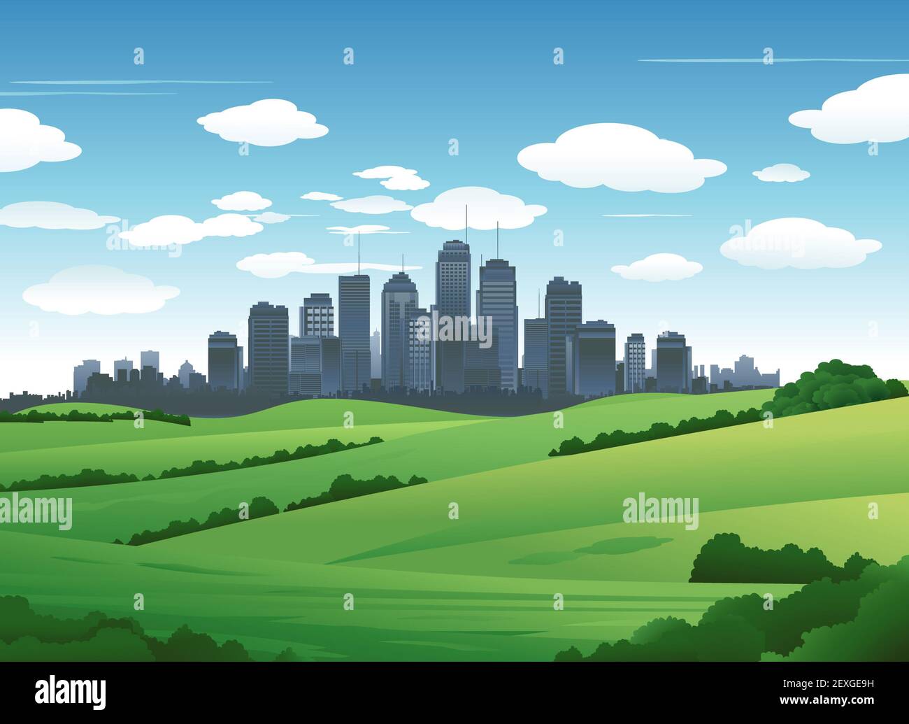 Cityscape landscape background Stock Photo - Alamy
