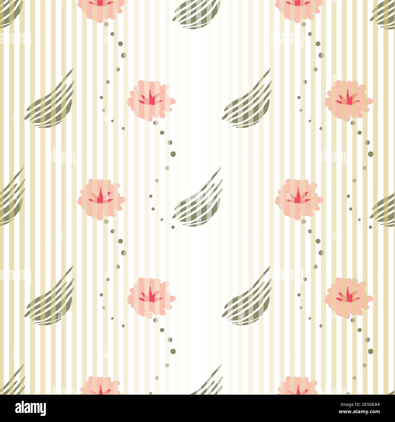 light stripes seamless vector floral pattern Stock Vector Image & Art ...