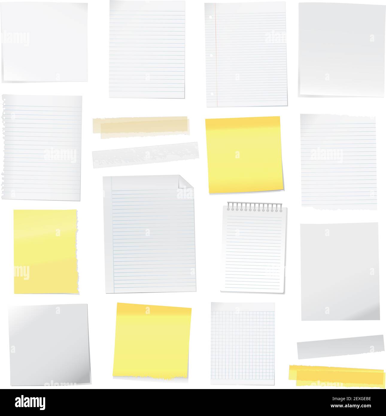 Vector paper note and post it Stock Photo - Alamy