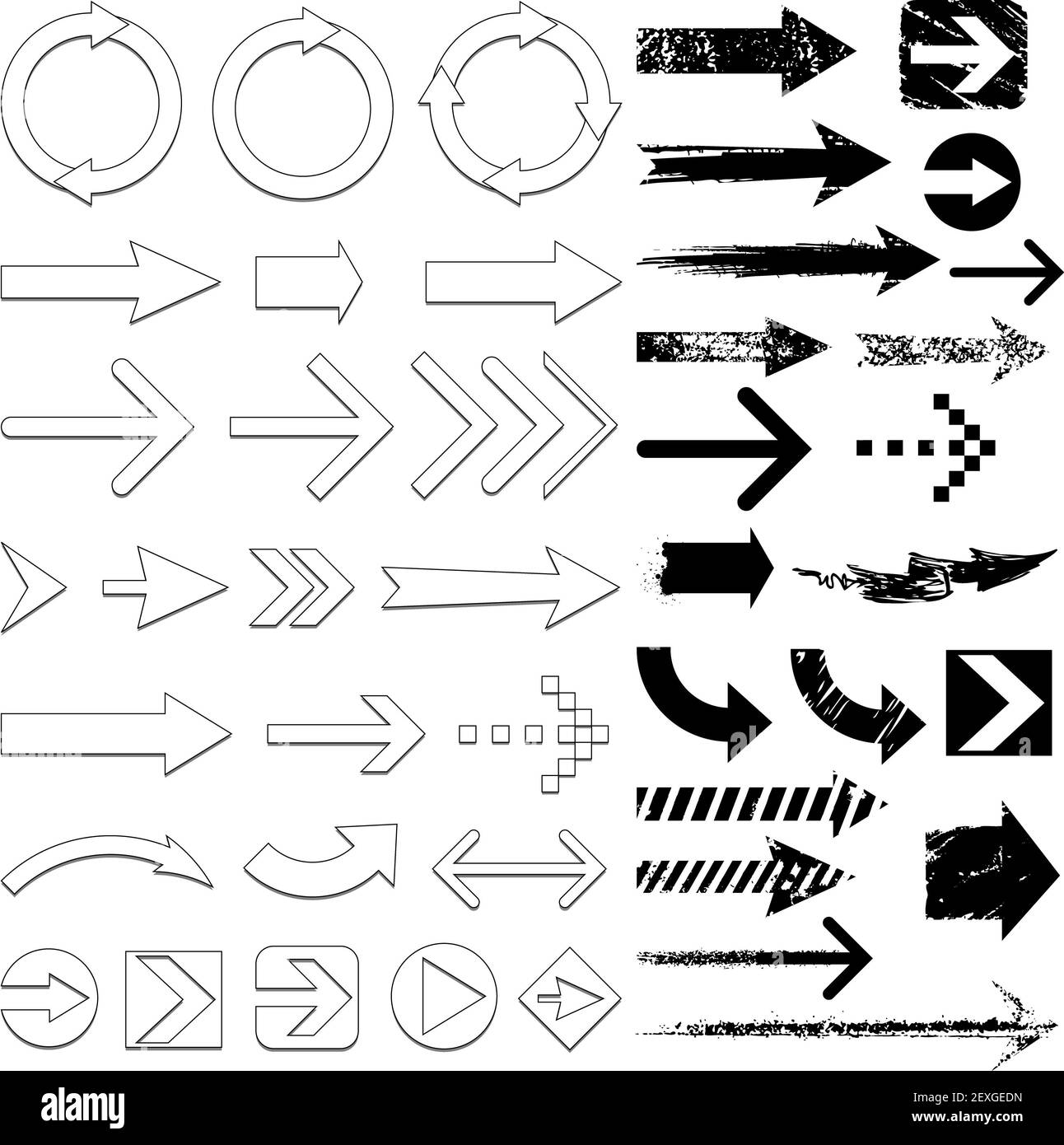 Arrows vector collection hi-res stock photography and images - Alamy