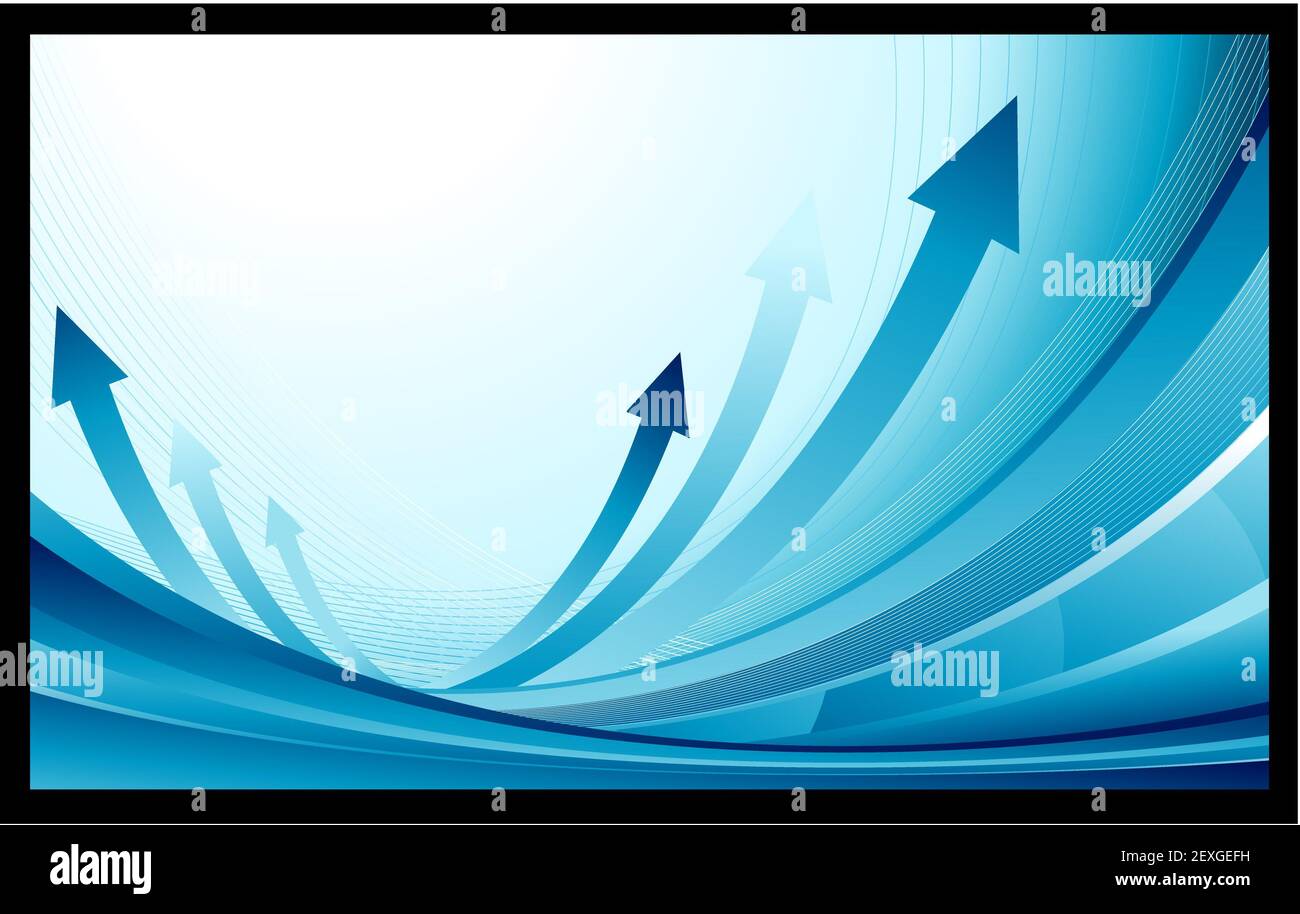 Blue finance business background Stock Photo - Alamy