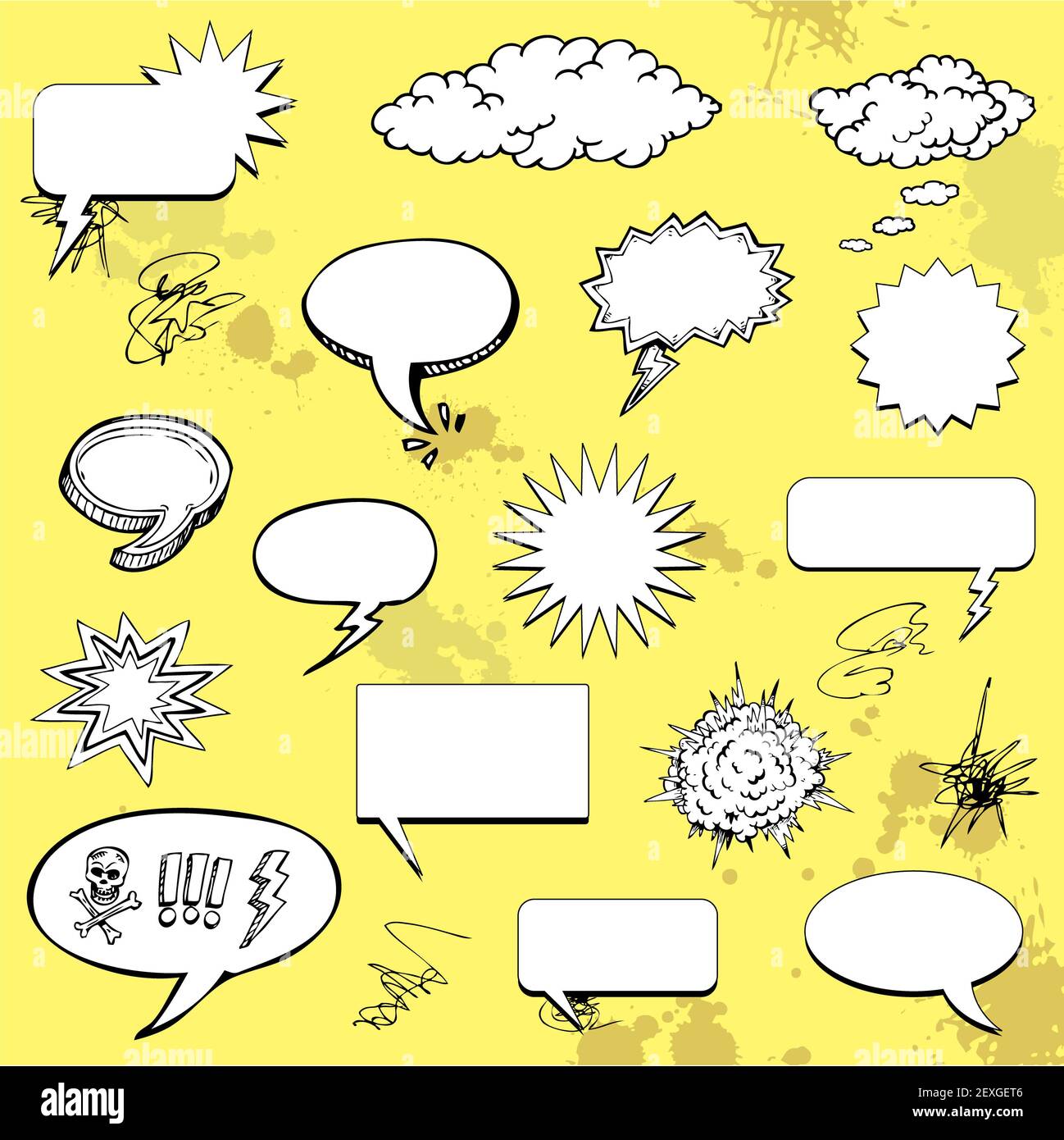 Comic speech bubbles Stock Photo - Alamy