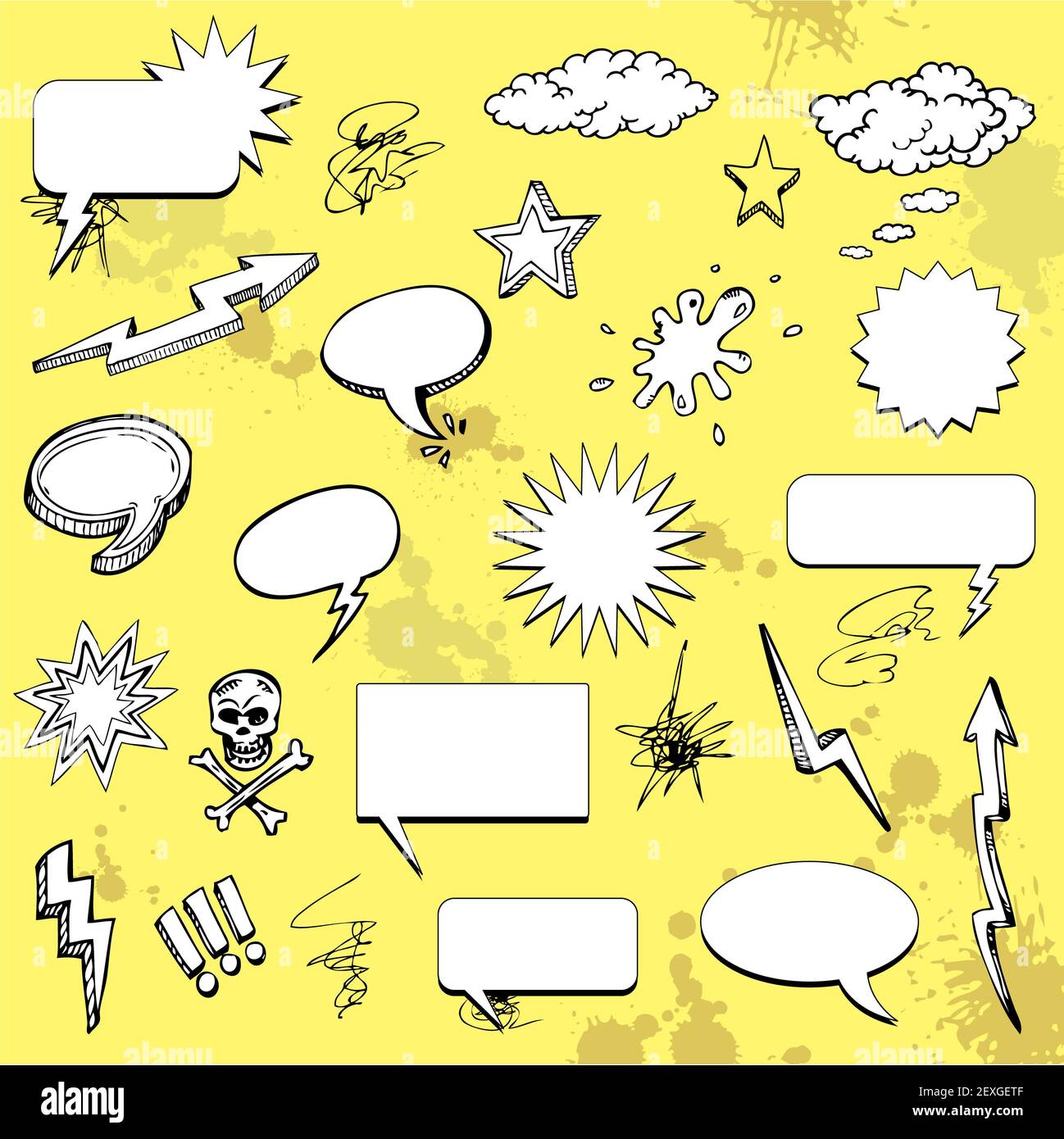 Comic speech bubbles Stock Photo - Alamy