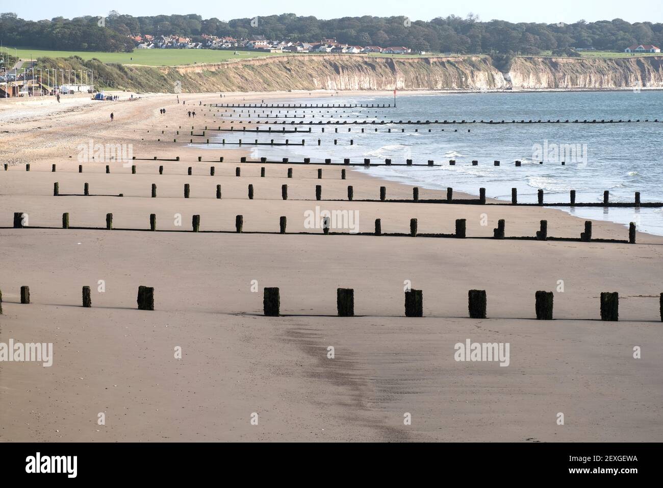 Example of beach groynes Stock Photo - Alamy