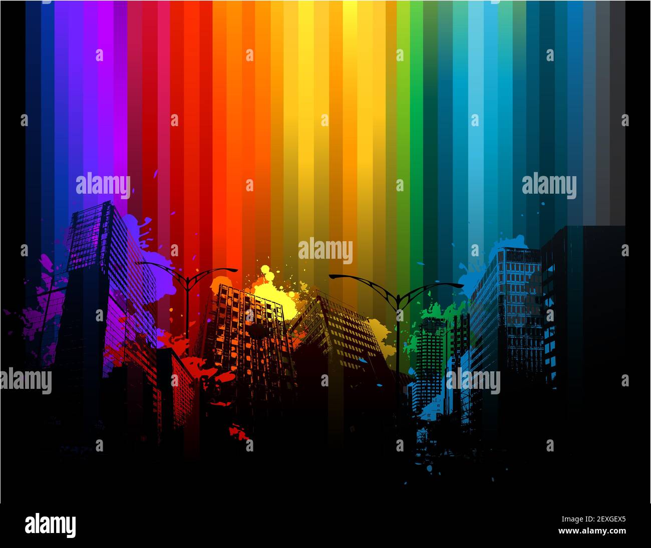 Colorful urban design Stock Photo - Alamy
