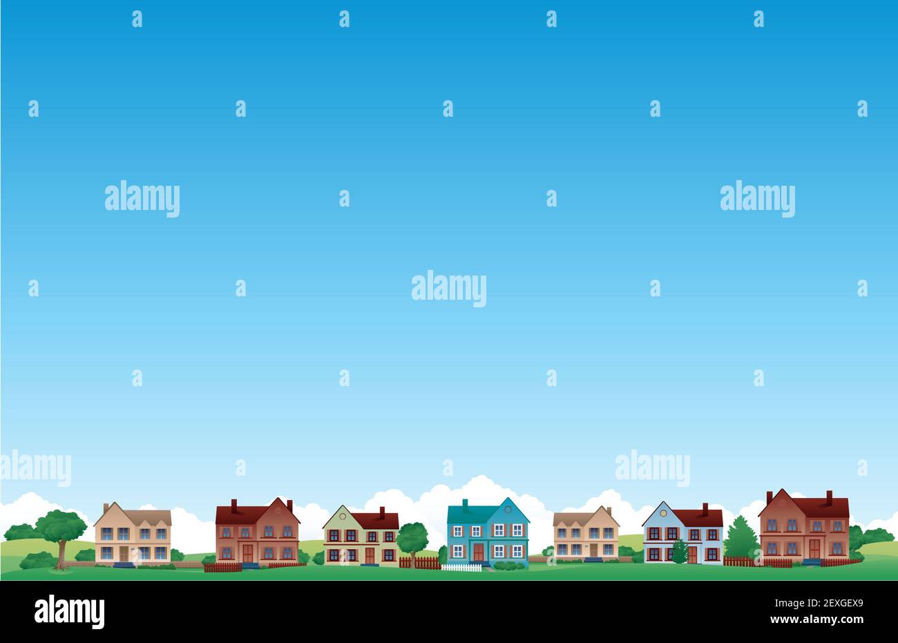 Suburb city background Stock Photo - Alamy