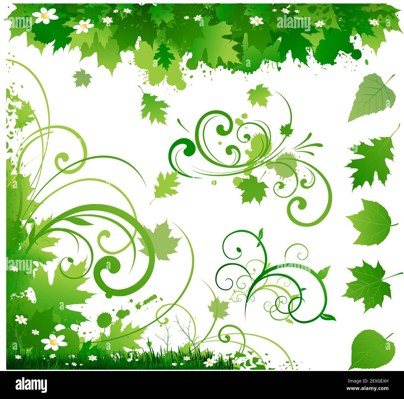 Spring floral backdrop Cut Out Stock Images & Pictures - Alamy