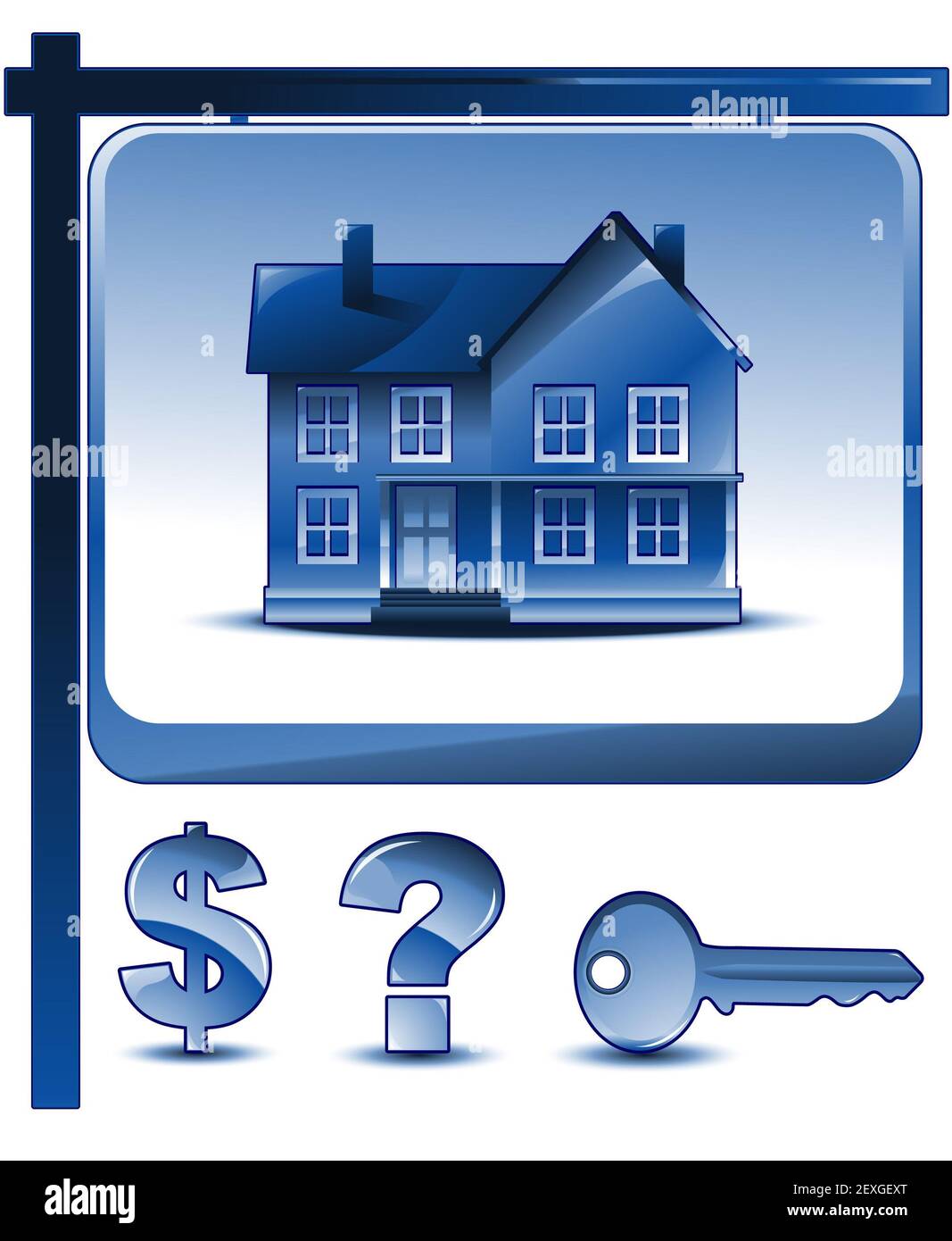 Real estate banner house Cut Out Stock Images & Pictures - Alamy