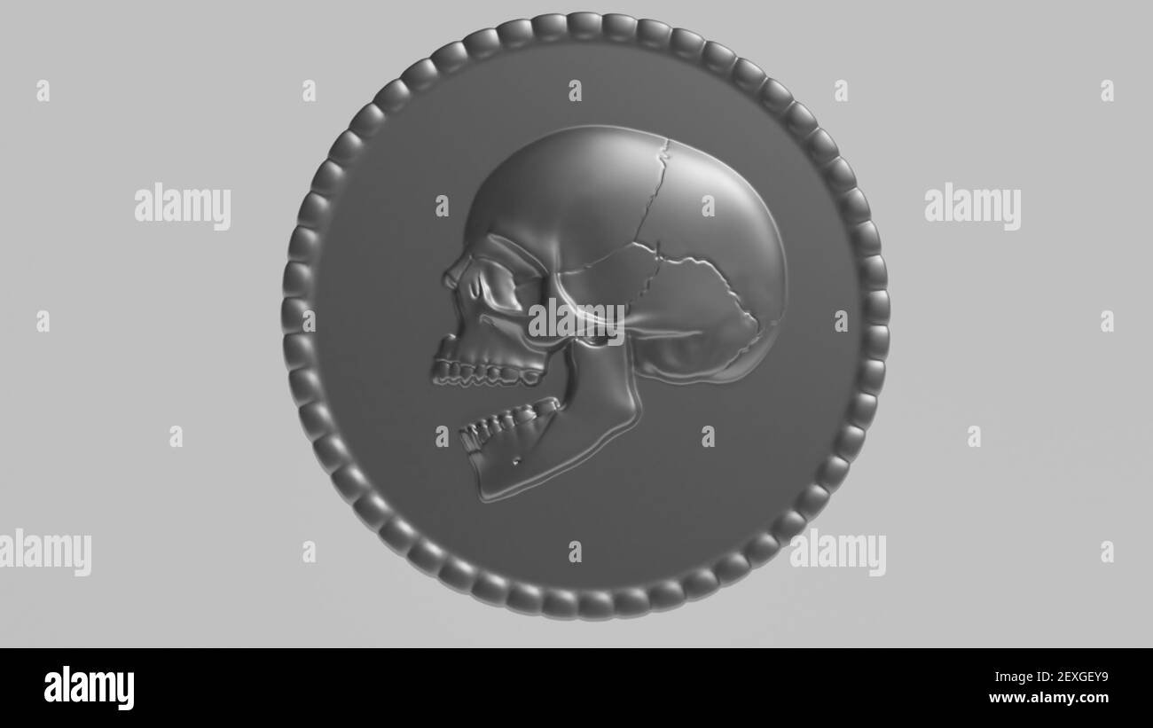 Skull coin hi-res stock photography and images - Alamy
