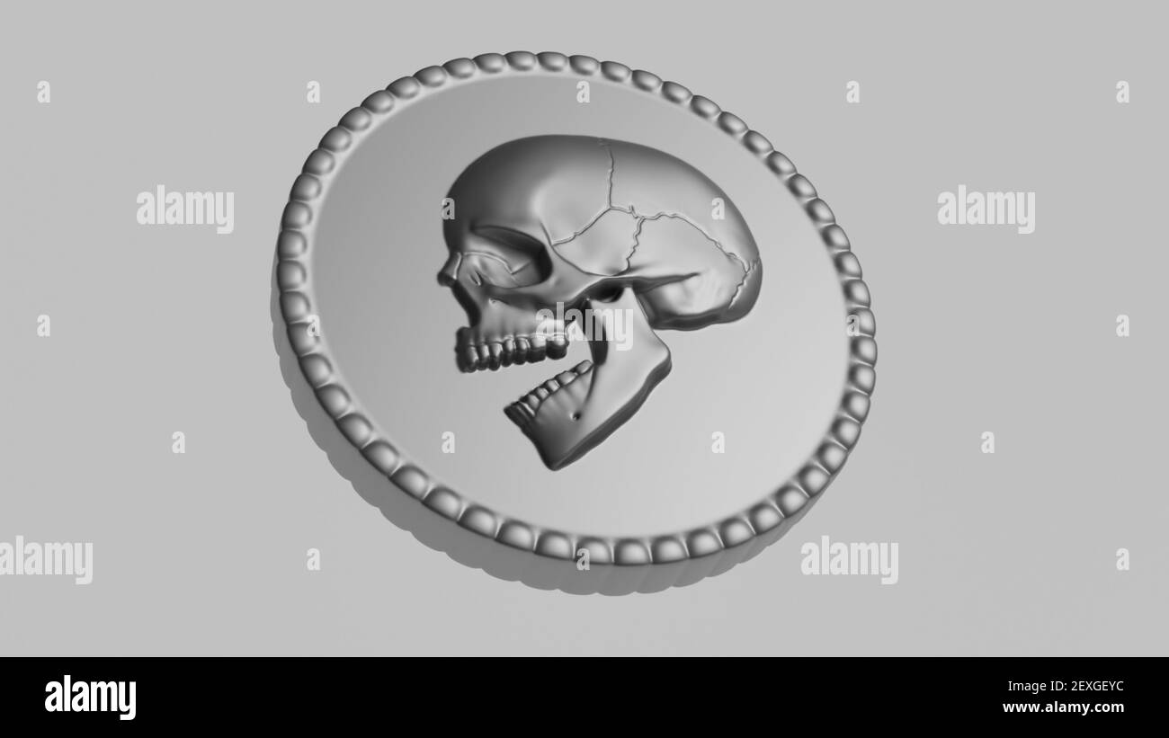 Skull coin hi-res stock photography and images - Alamy