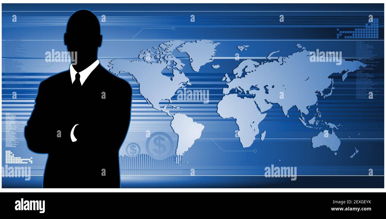 Business man technological background Stock Photo - Alamy