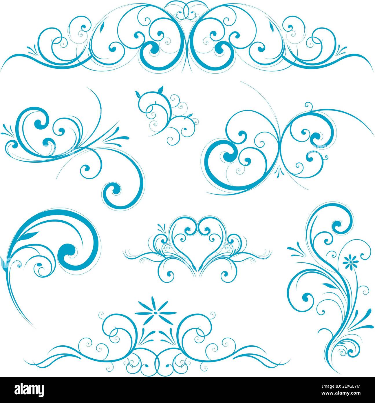 Swirling border Cut Out Stock Images & Pictures - Alamy