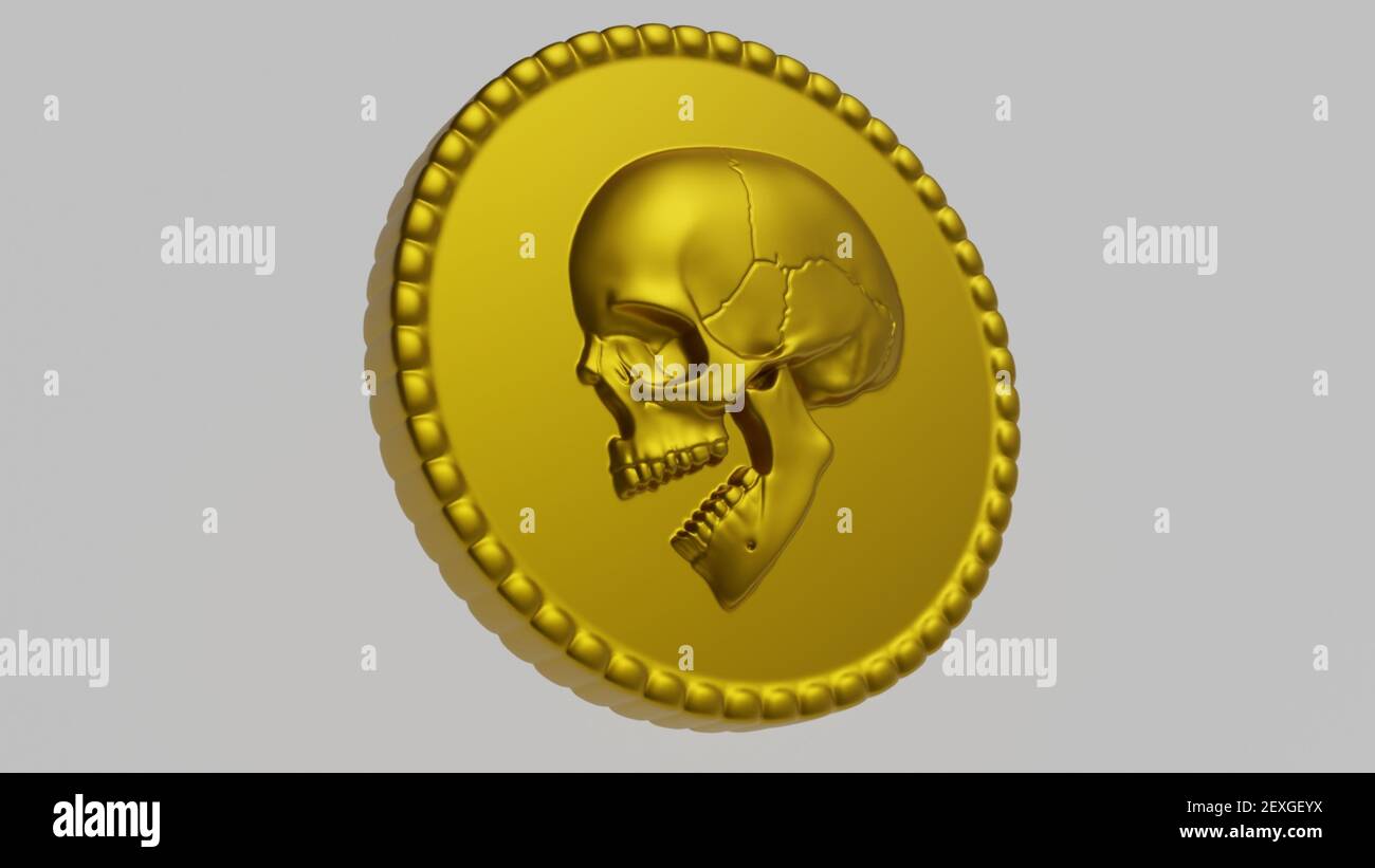 Skull coin hi-res stock photography and images - Alamy