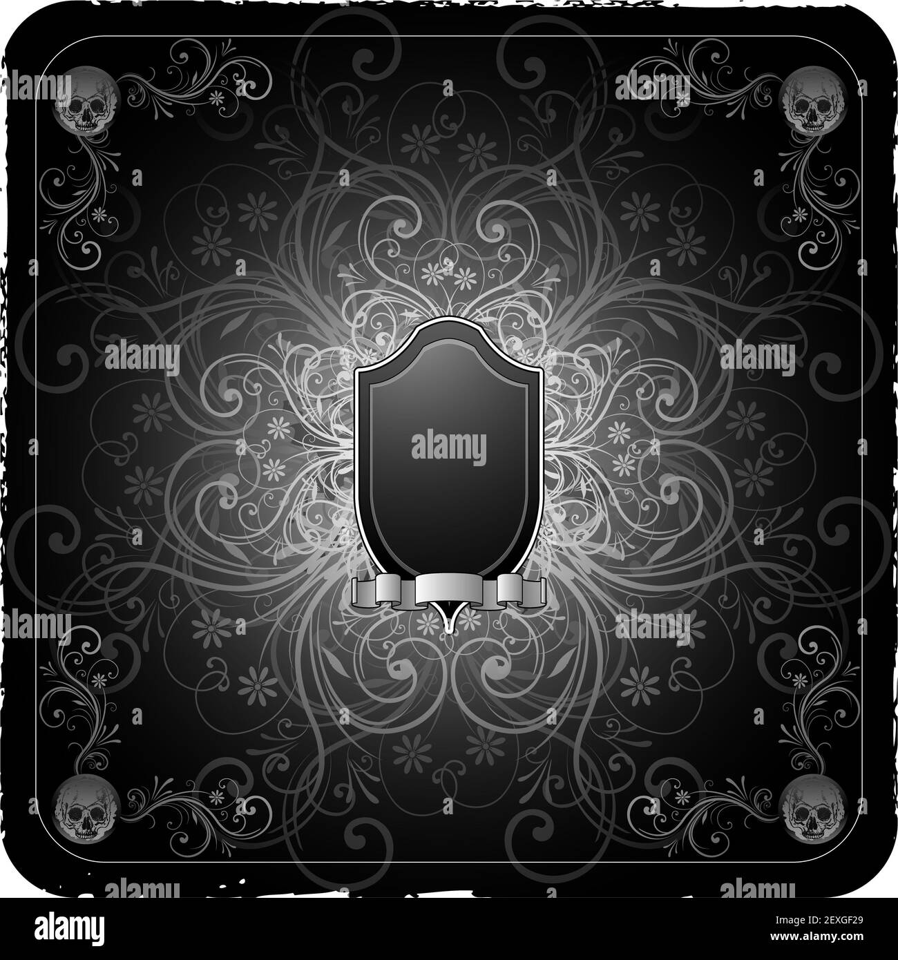 Gothic scroll background Stock Photo - Alamy