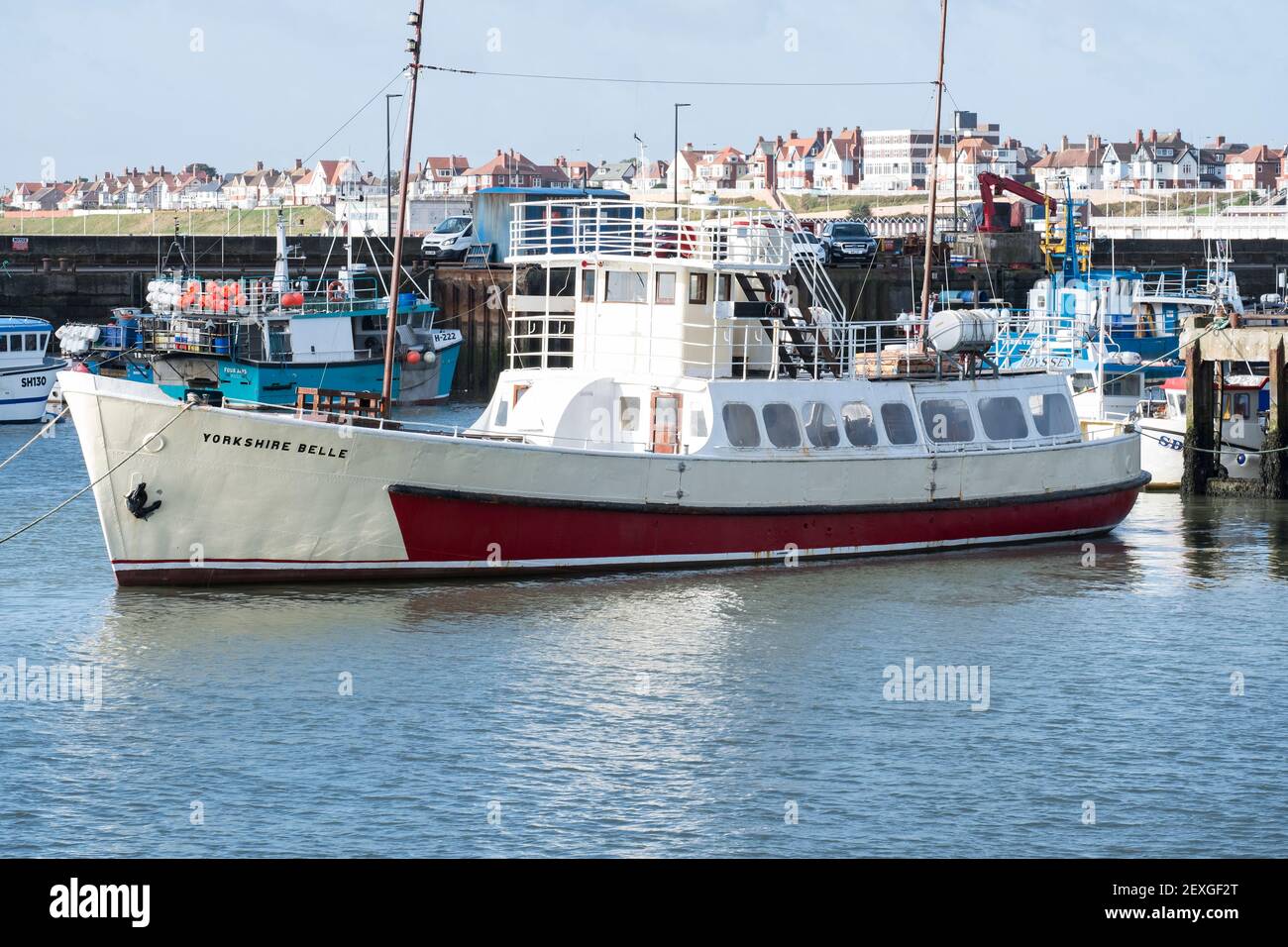 Harbour scene in Bridlington, Yorkshire, UK Stock Photo - Alamy