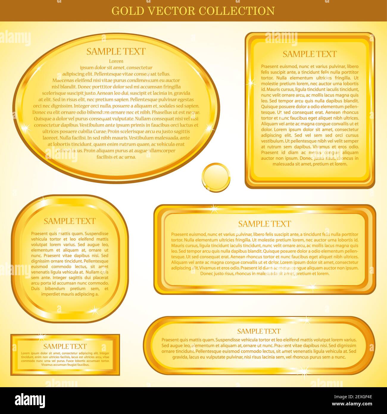 Vector gold frame Stock Photo - Alamy