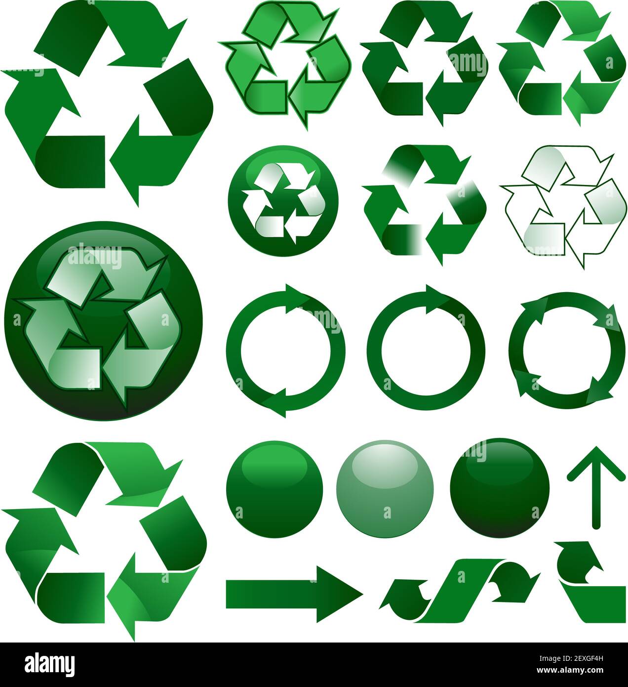 Recycle icons set Stock Photo - Alamy