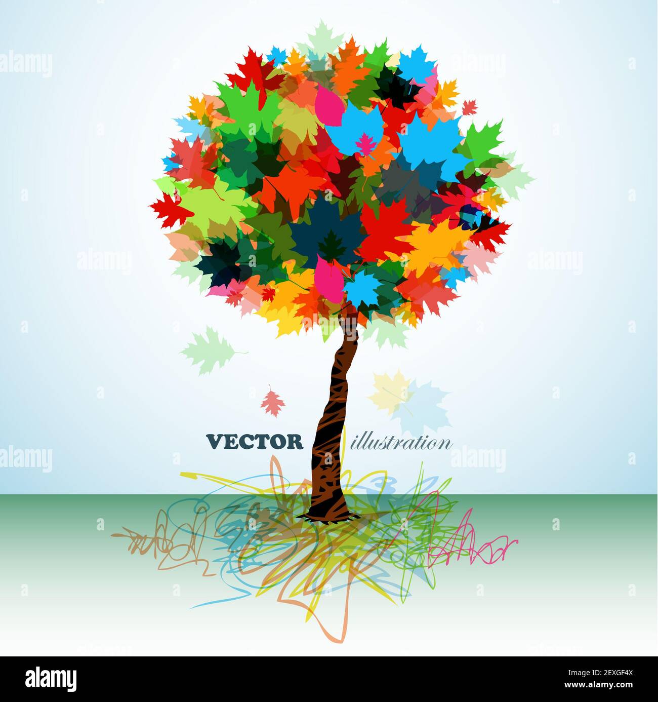 Colorful abstract tree hi-res stock photography and images - Alamy