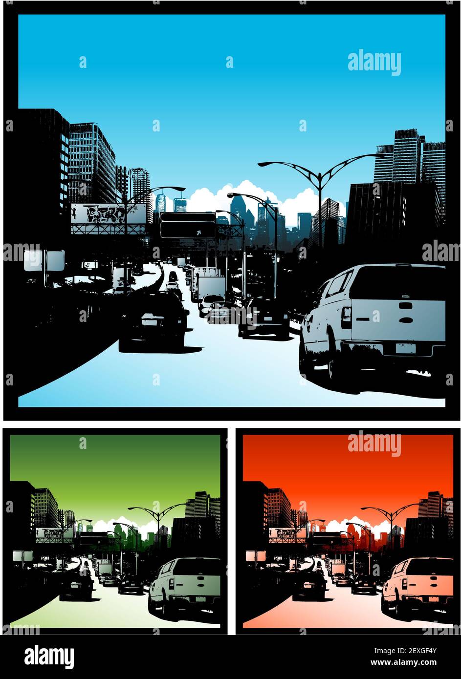 Traffic jam grid lock hi-res stock photography and images - Alamy