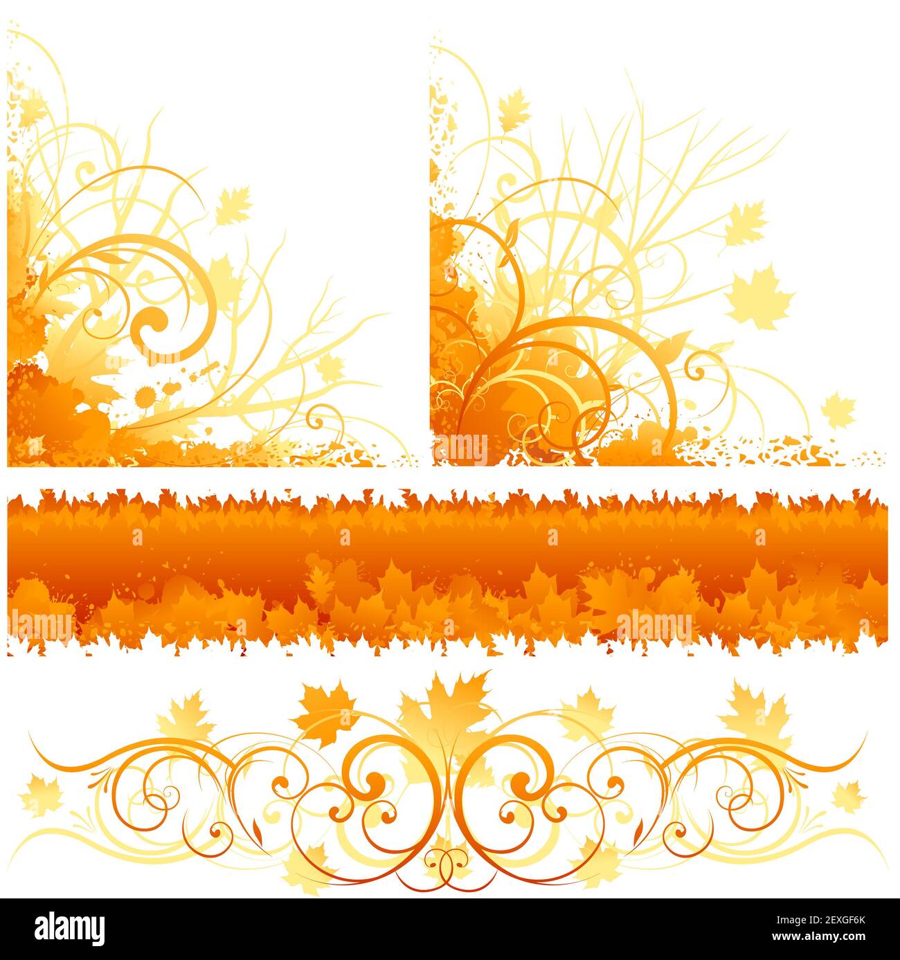 Floral autumn design Stock Photo - Alamy