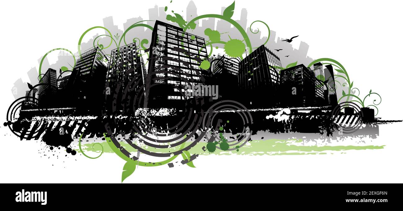 Grunge green new design Cut Out Stock Images & Pictures - Alamy