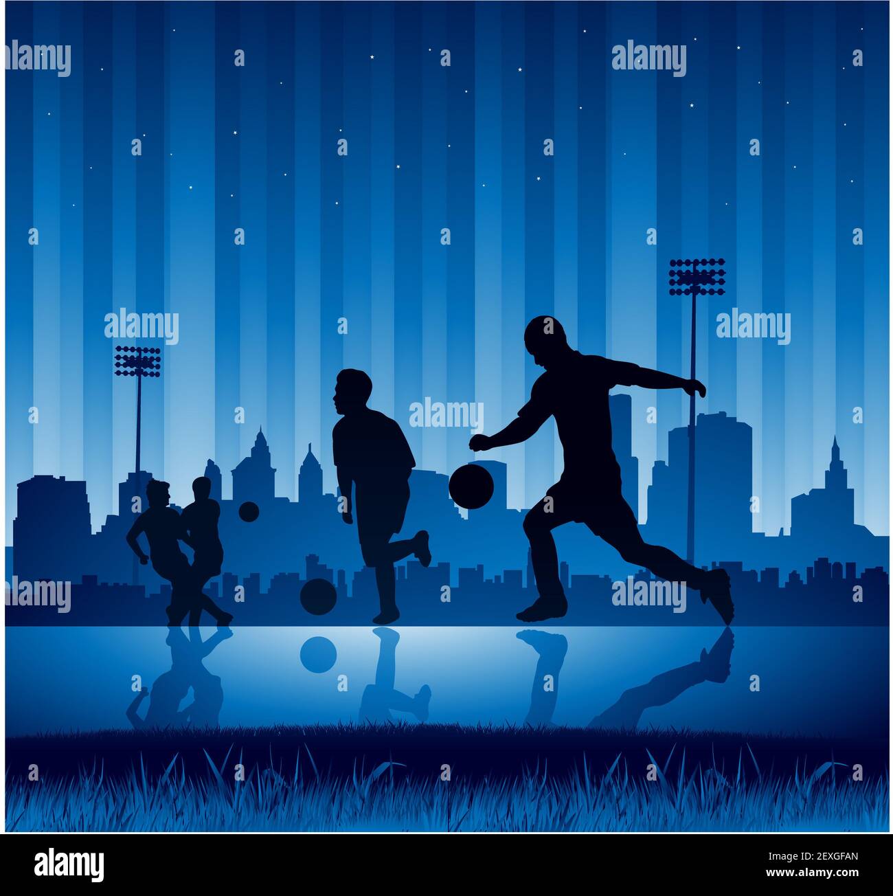 Urban soccer background design Stock Photo - Alamy