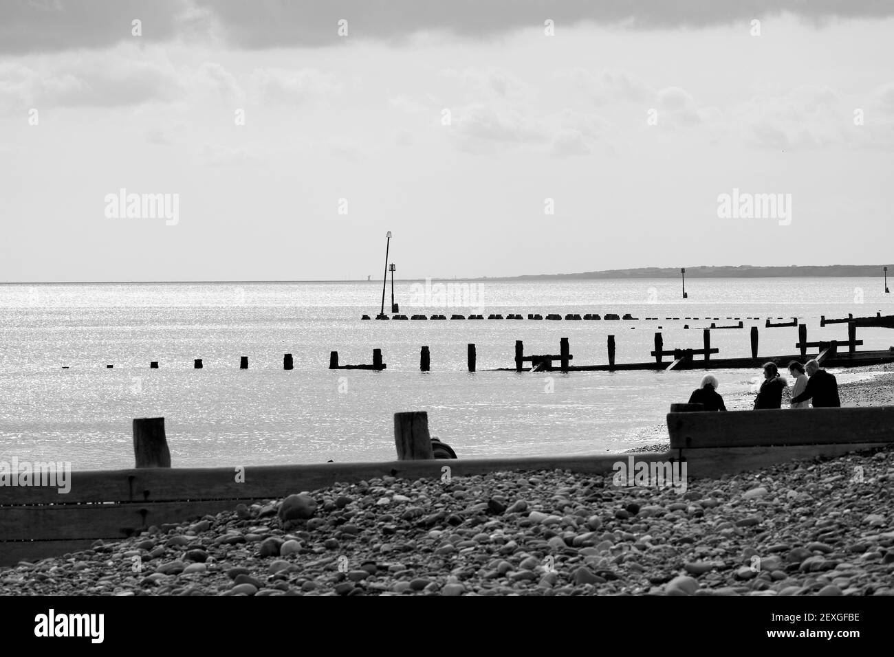 Example of beach groynes Stock Photo - Alamy