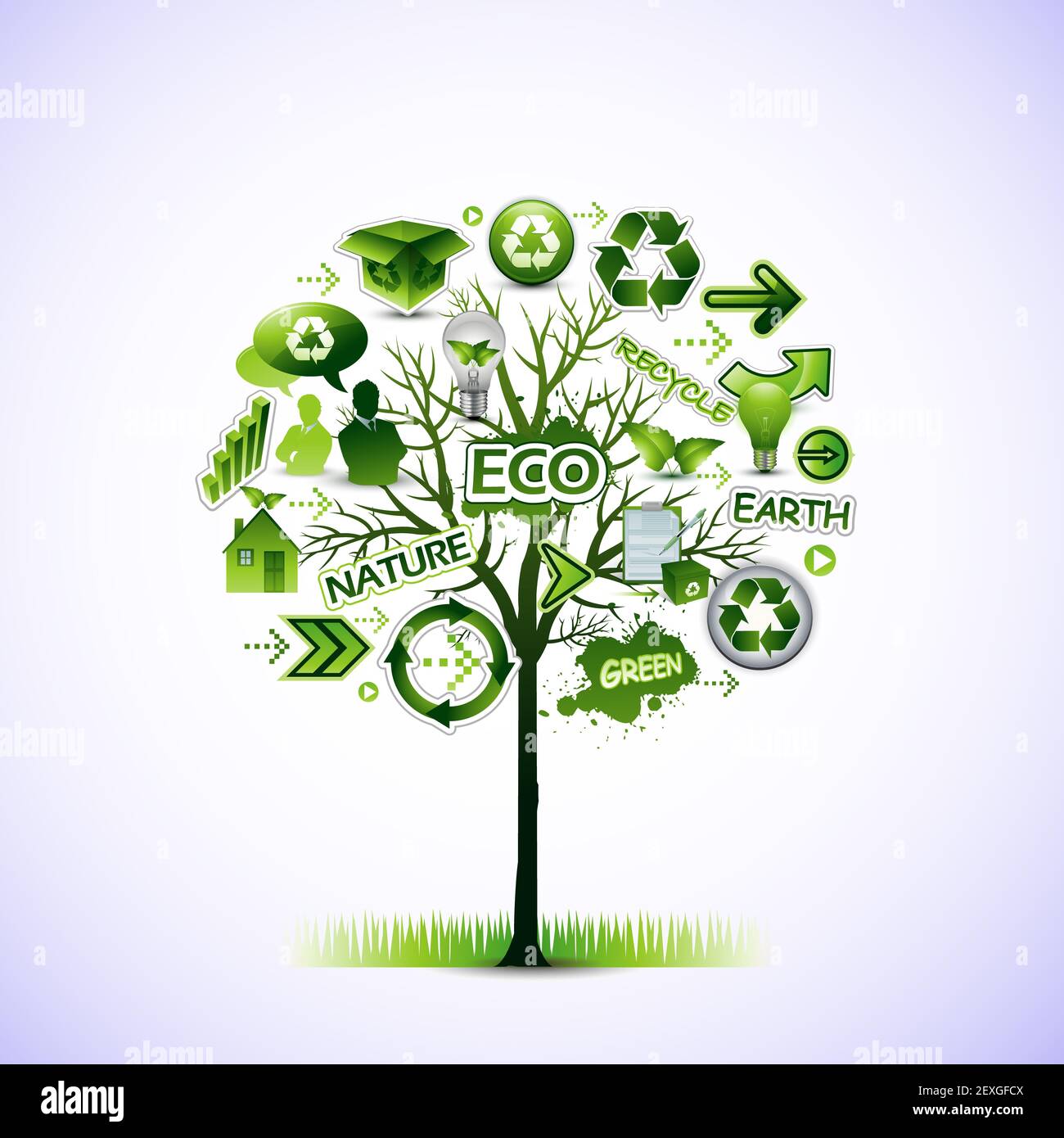 Ecological idea tree Stock Photo - Alamy