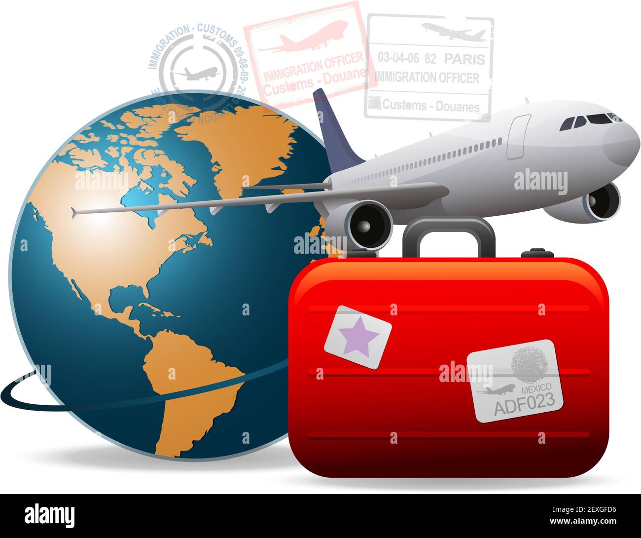 Travel airplane concept Stock Photo - Alamy