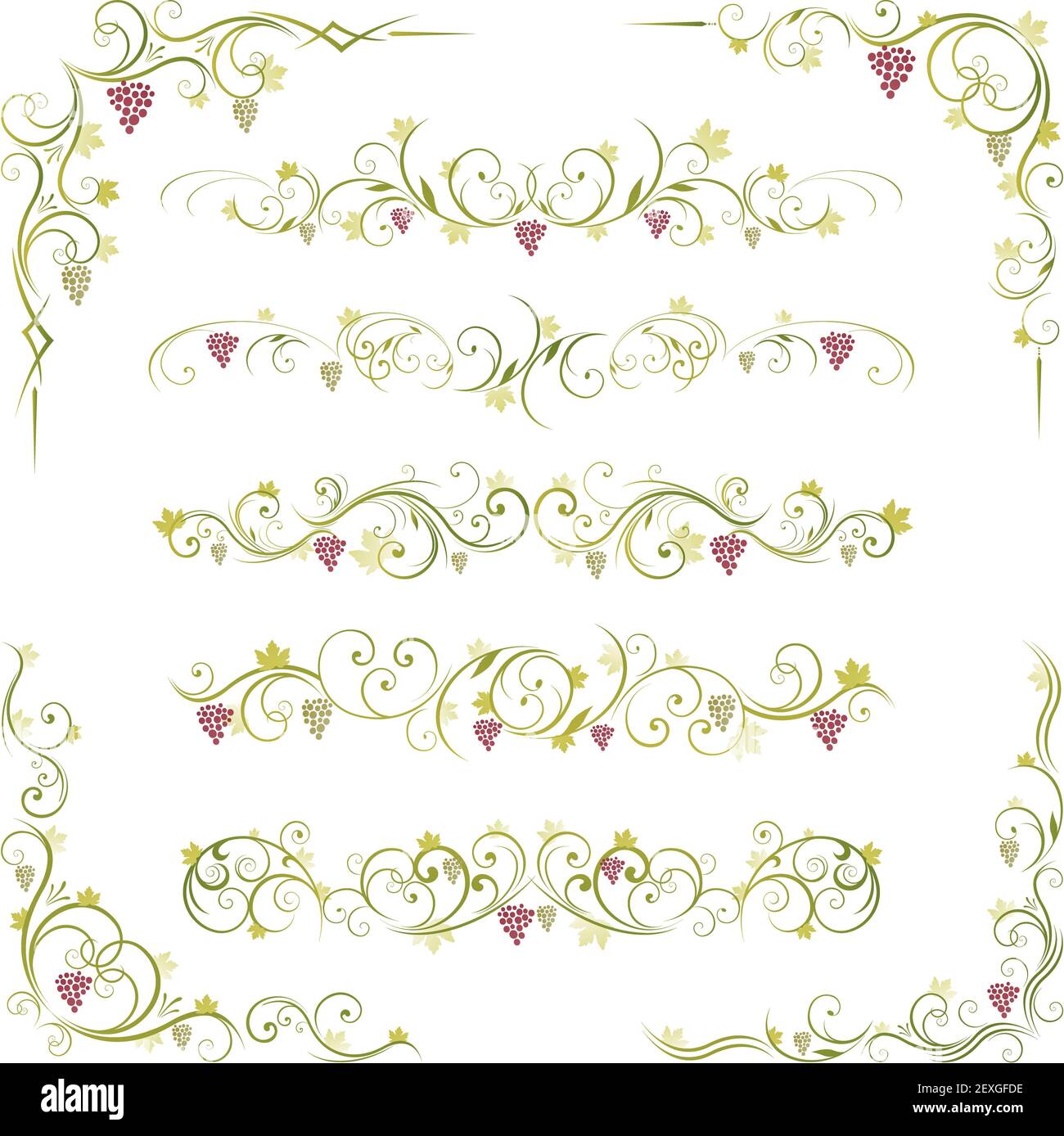 Vineyard design Cut Out Stock Images & Pictures - Alamy