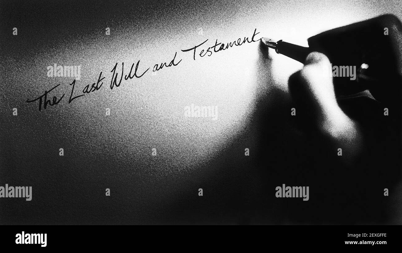 Will writing hi-res stock photography and images - Alamy