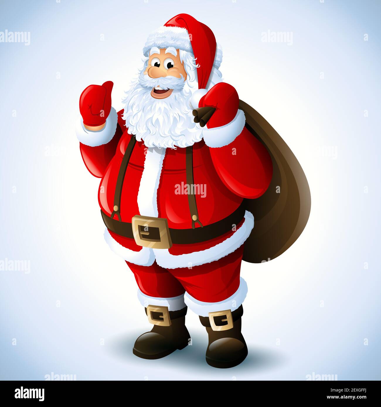 Santa with sack ornament hi-res stock photography and images - Alamy