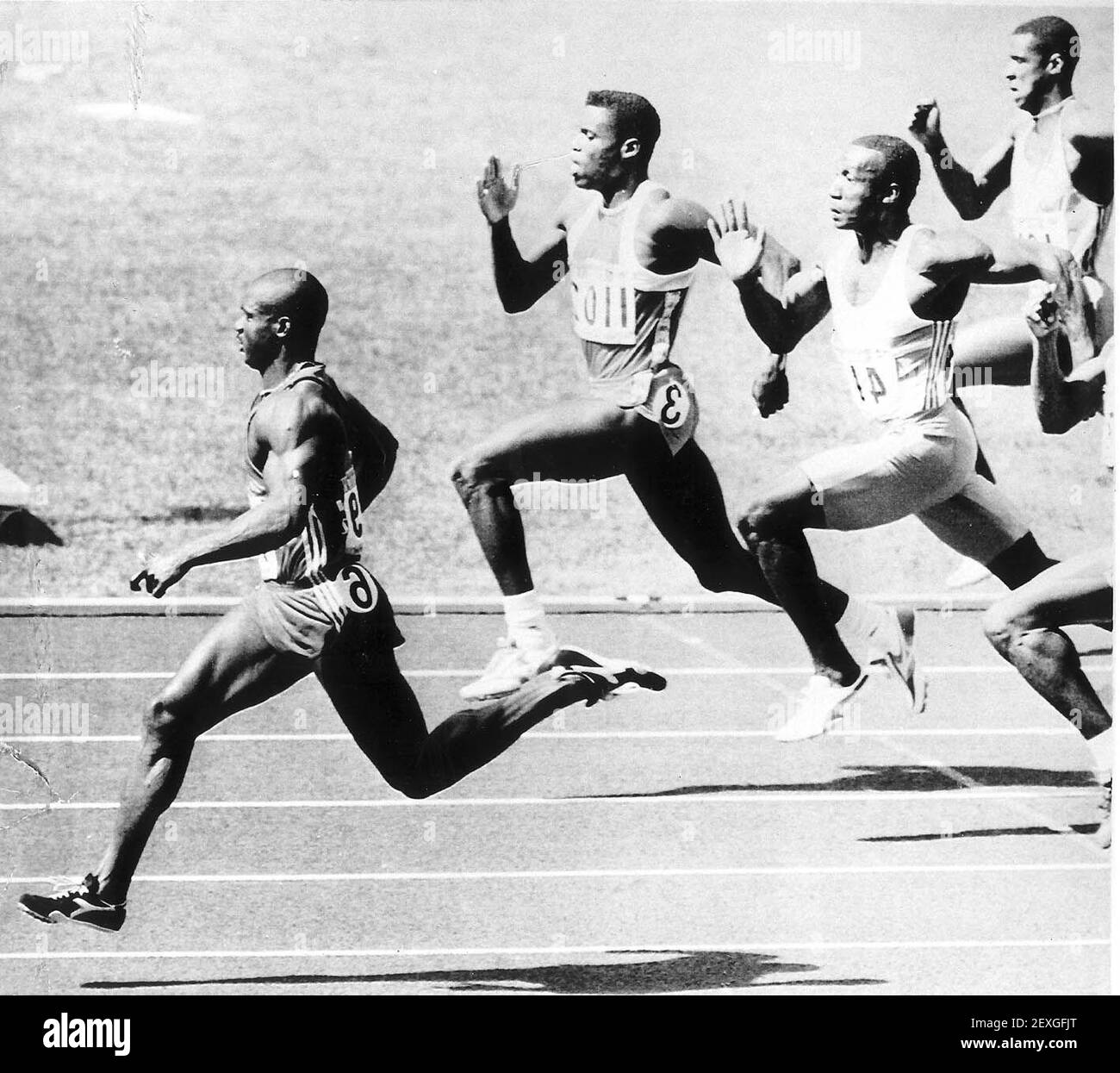 Ben Johnson Athlete 100m race Seoul 1988 Stock Photo - Alamy