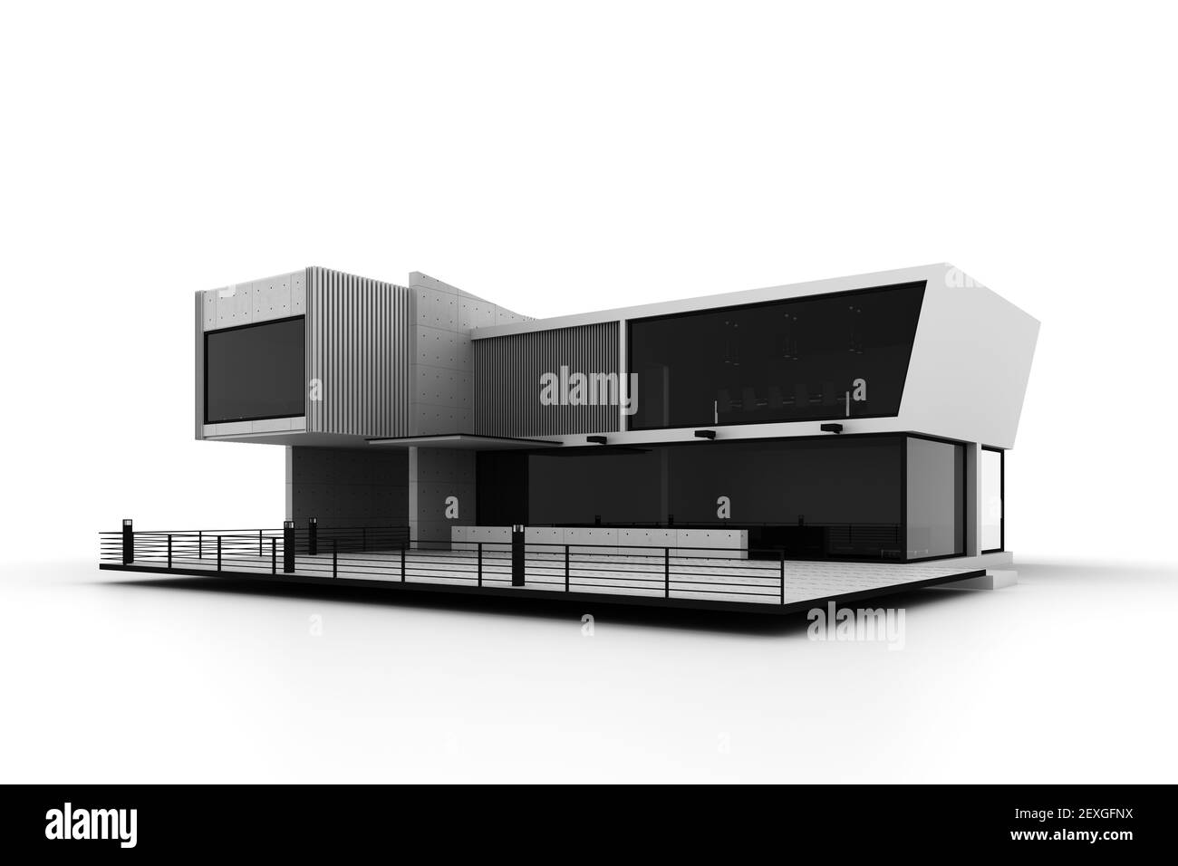 Modern residence Cut Out Stock Images & Pictures - Alamy