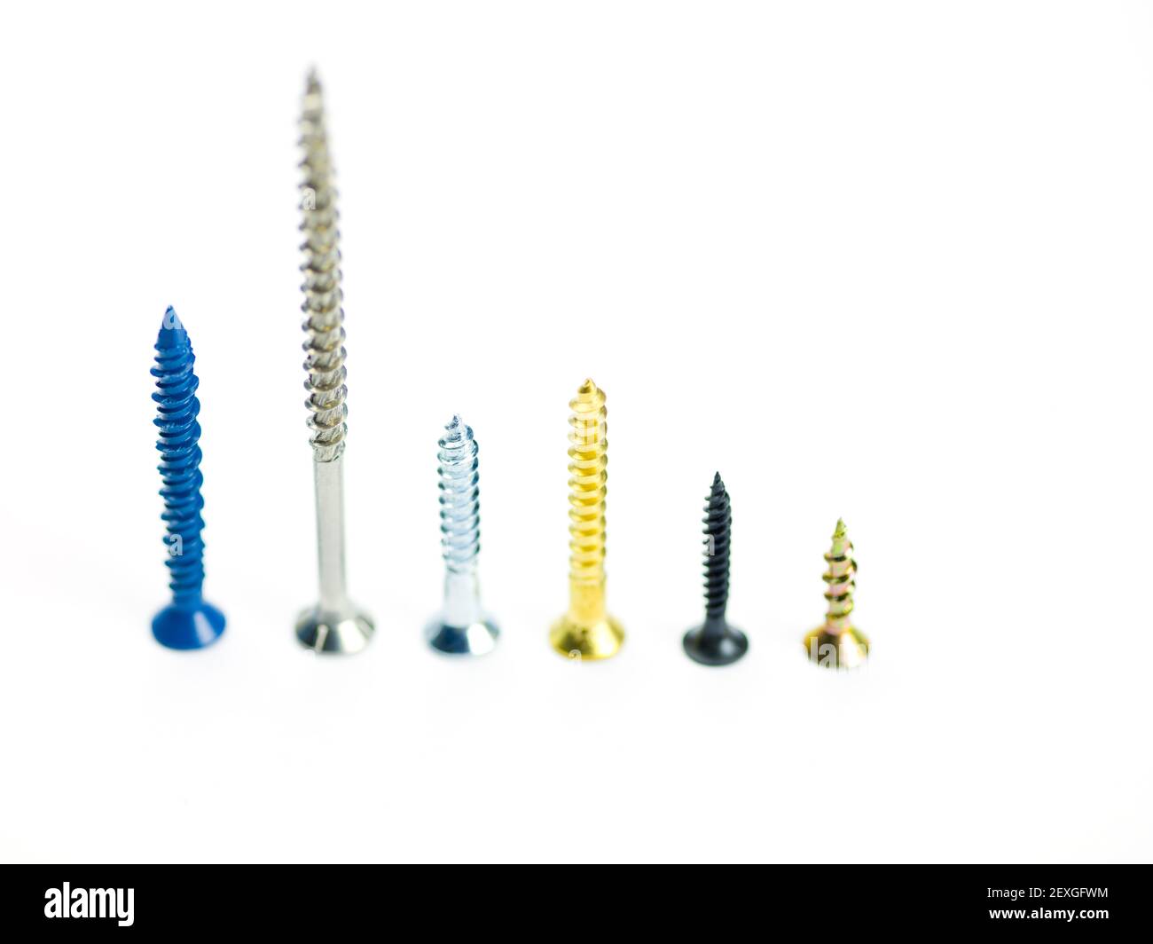 Six Screws Standing Stock Photo - Alamy