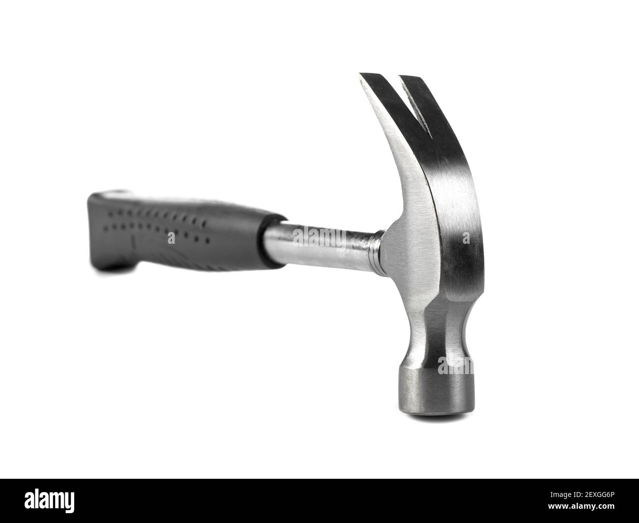 Steel hammer with black handle Stock Photo - Alamy