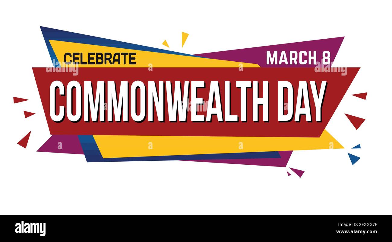 Commonwealth day banner design on white background, vector illustration ...