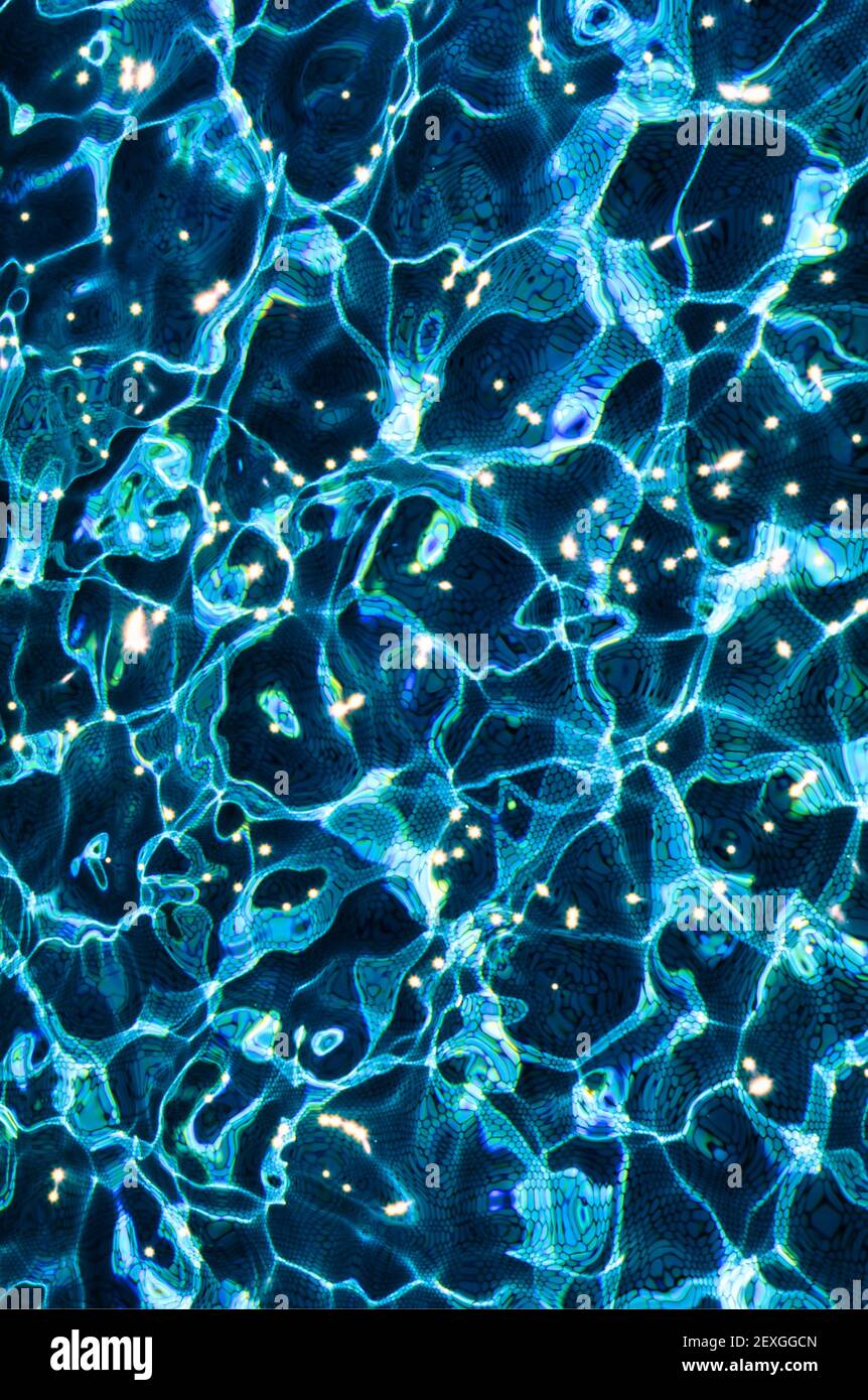 Light reflecting off surface of swimming-pool - full frame Stock Photo ...